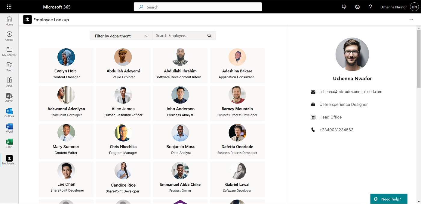Employee Lookup - Reliance Infosystems