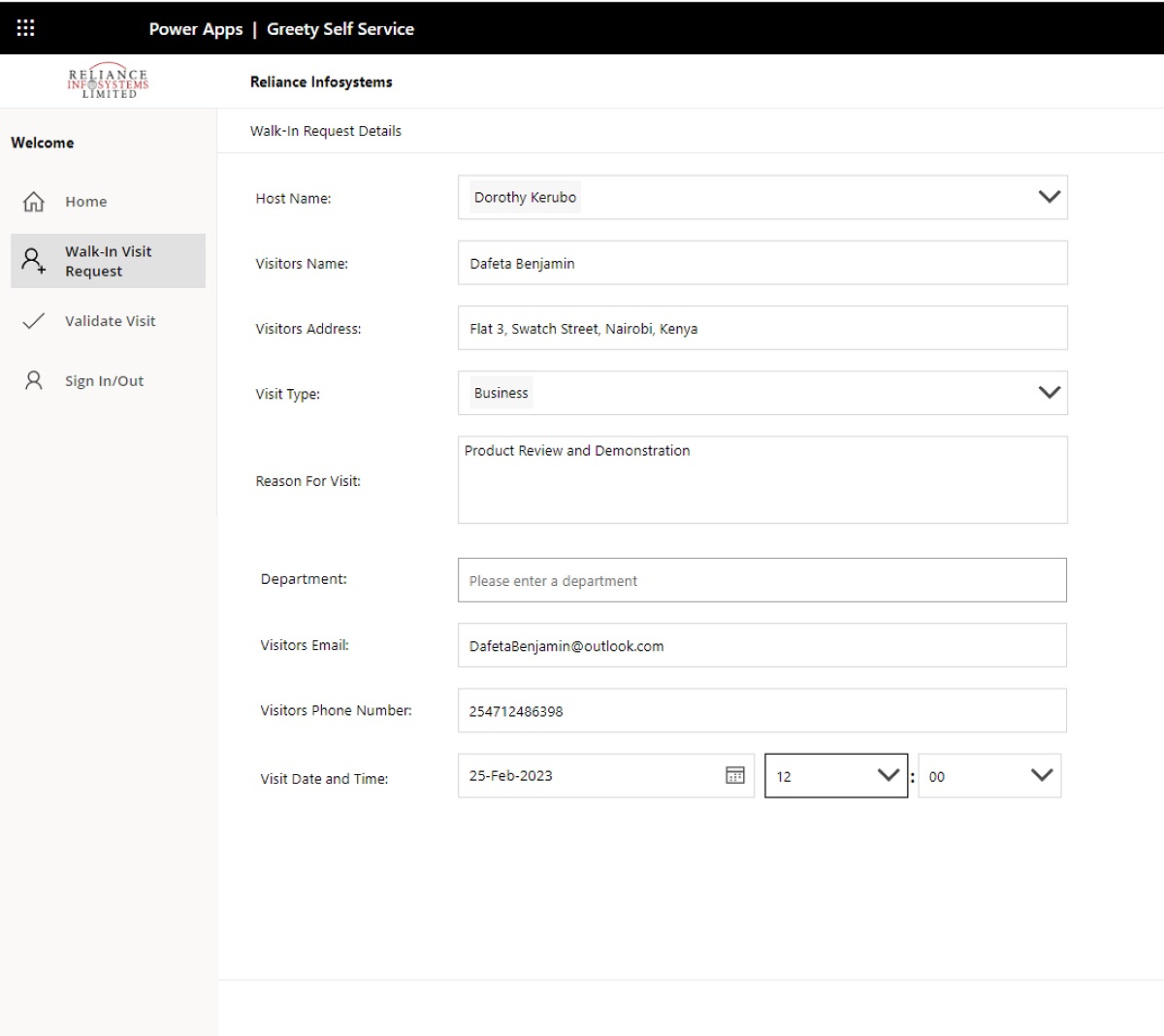Greety - Reliance Infosystems